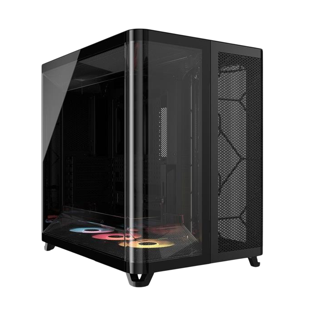 CORSAIR AIR 5400 LX-R RGB LINK Tempered Glass Mid Tower ATX Case - Bla ...